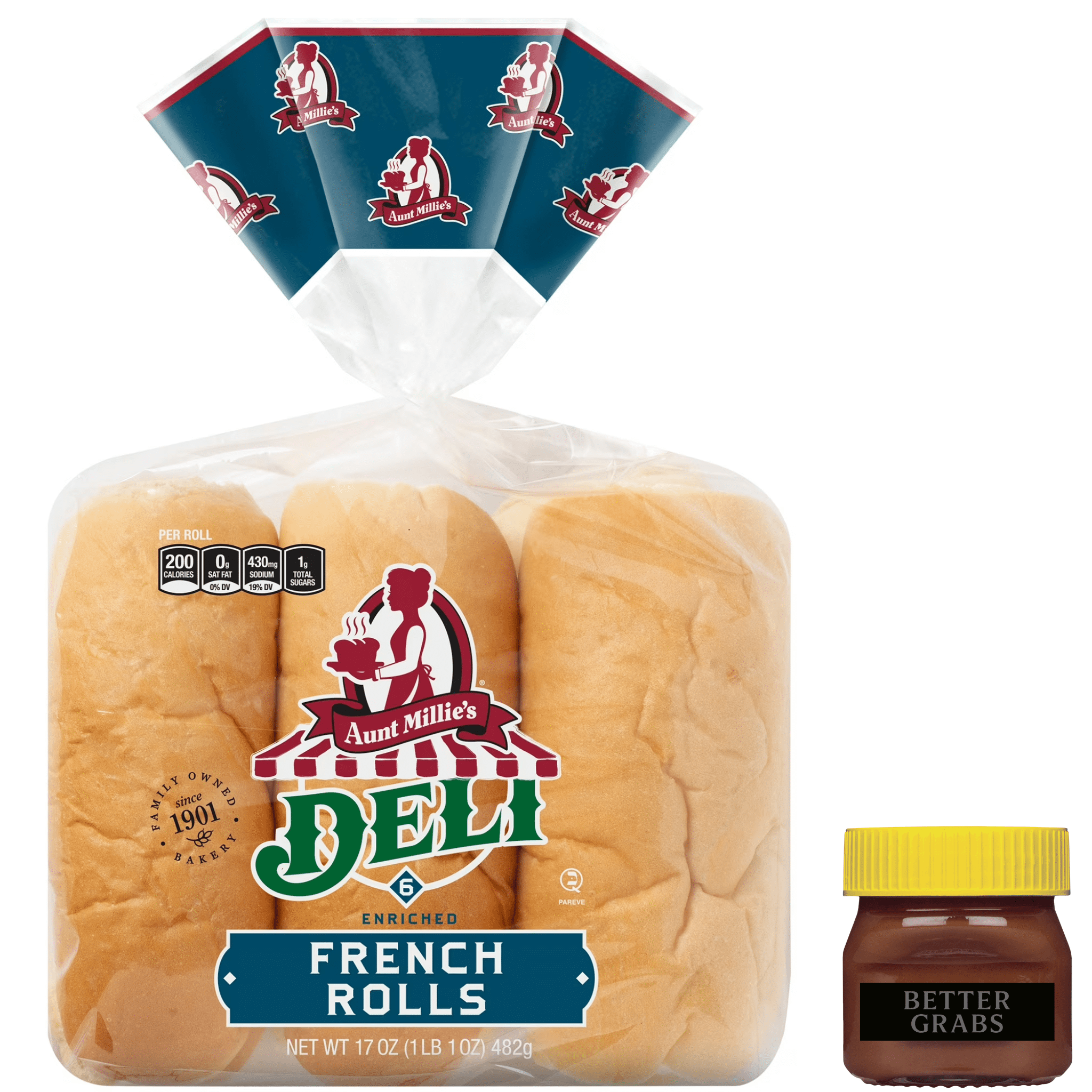 Aunt Millie's French Sub Rolls, 6 Ct., 16 oz. - Walmart.com