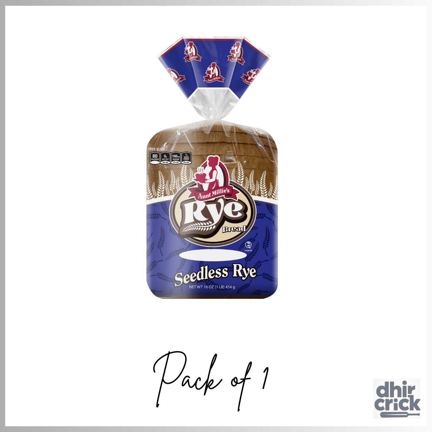 Aunt Millie's Seedless Rye Bread, 16 oz. - Walmart.com