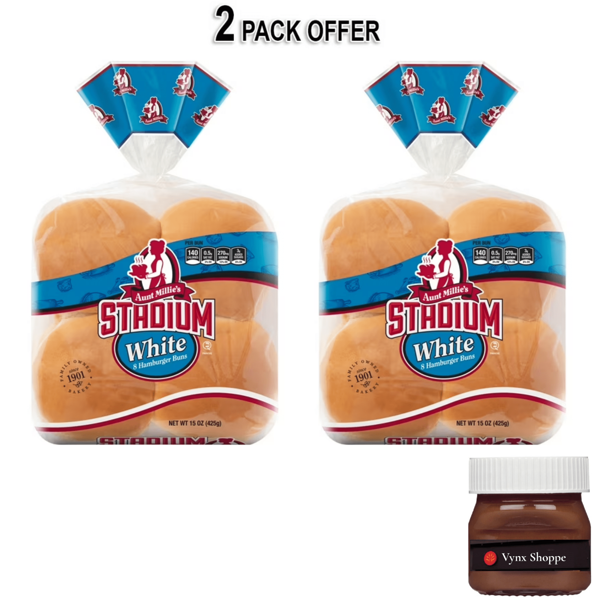 Aunt Millie's Stadium Hamburger Buns 8 Ct., 15 oz. - Walmart.com