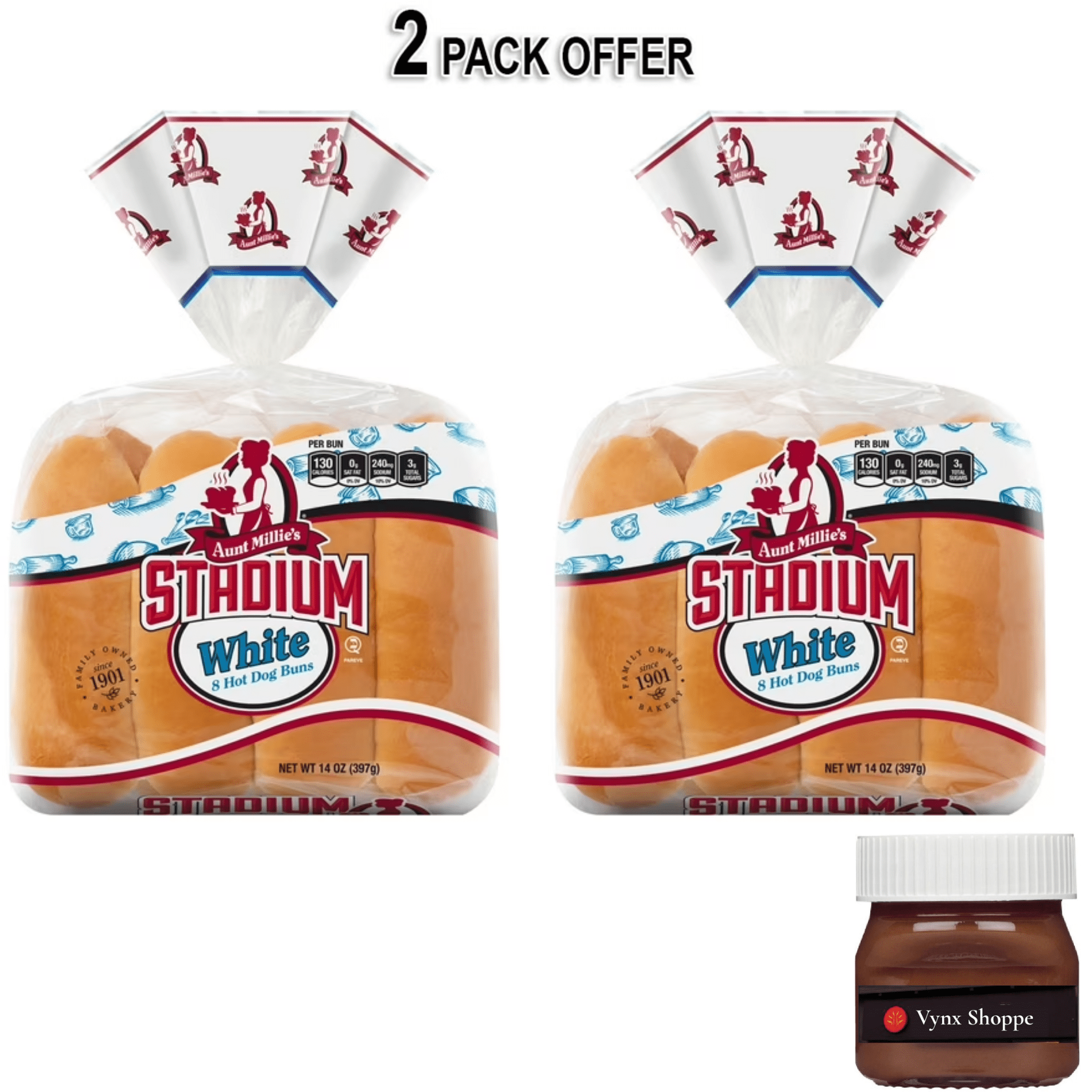 Aunt Millie's Stadium White Hot Dog Buns, 8 Ct., 14 oz - Walmart.com