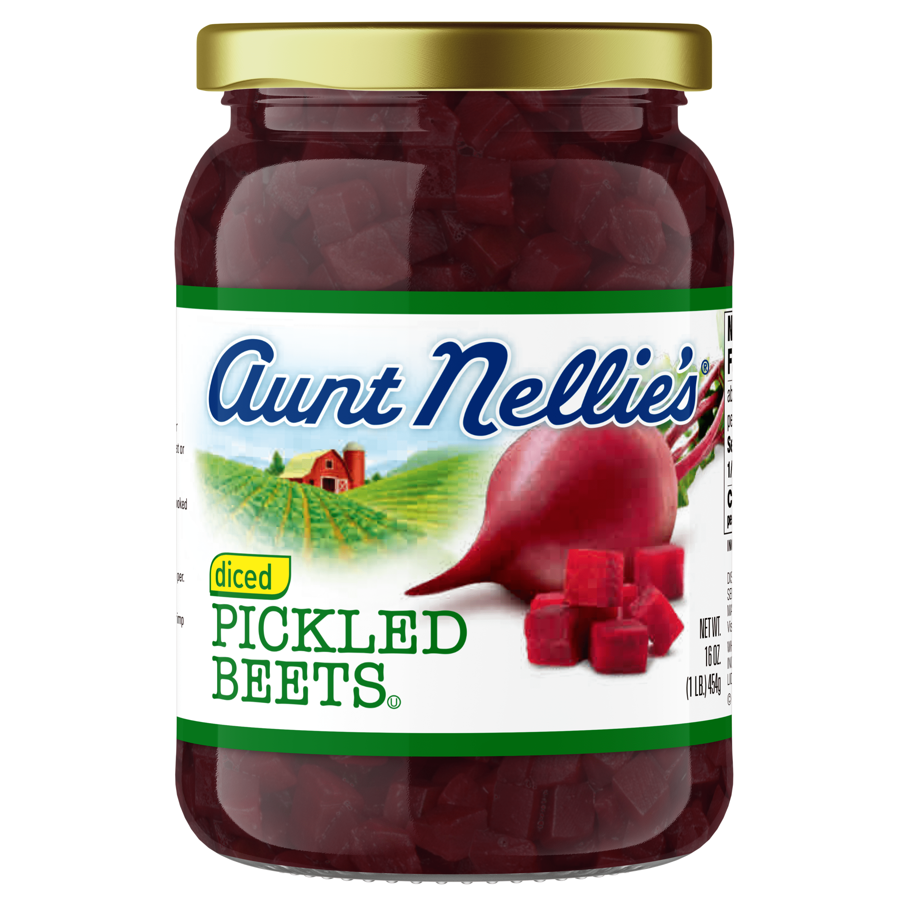 Aunt Nellie's 16 oz Jar of Exceptionally Delicious Pickled Diced Beets ...