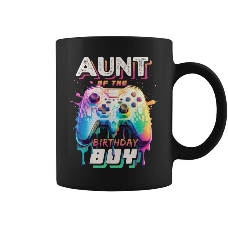 Aunt Of The Birthday Boy Matching Family Video Game Party Coffee Mugs ...