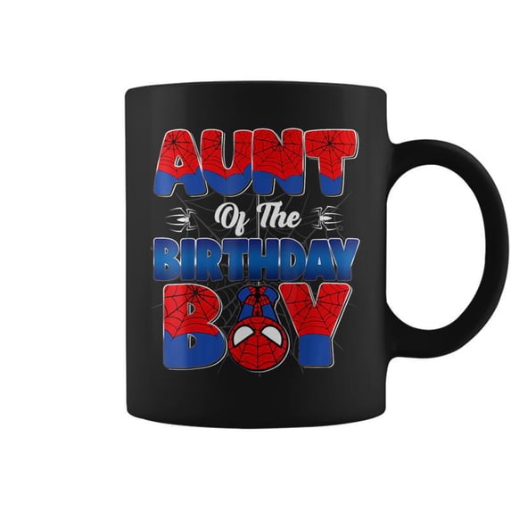 Aunt Of The Birthday Boy Spider Family Matching Coffee Mugs - Walmart.com