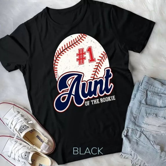 Aunt Of The Rookie Shirt,Rookie Of The Year Baseball Aunties Unisex T ...