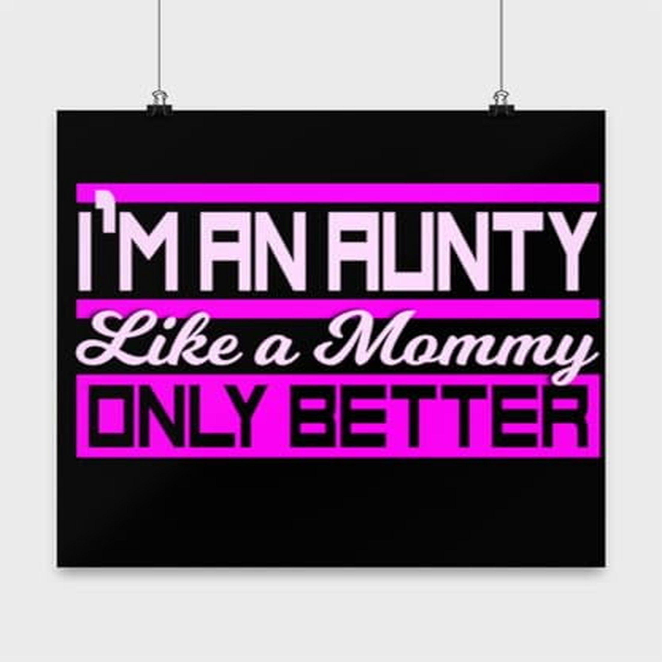 Aunt Quote Design - Family Wall Art - 13x13 Poster Print - Home Decor ...