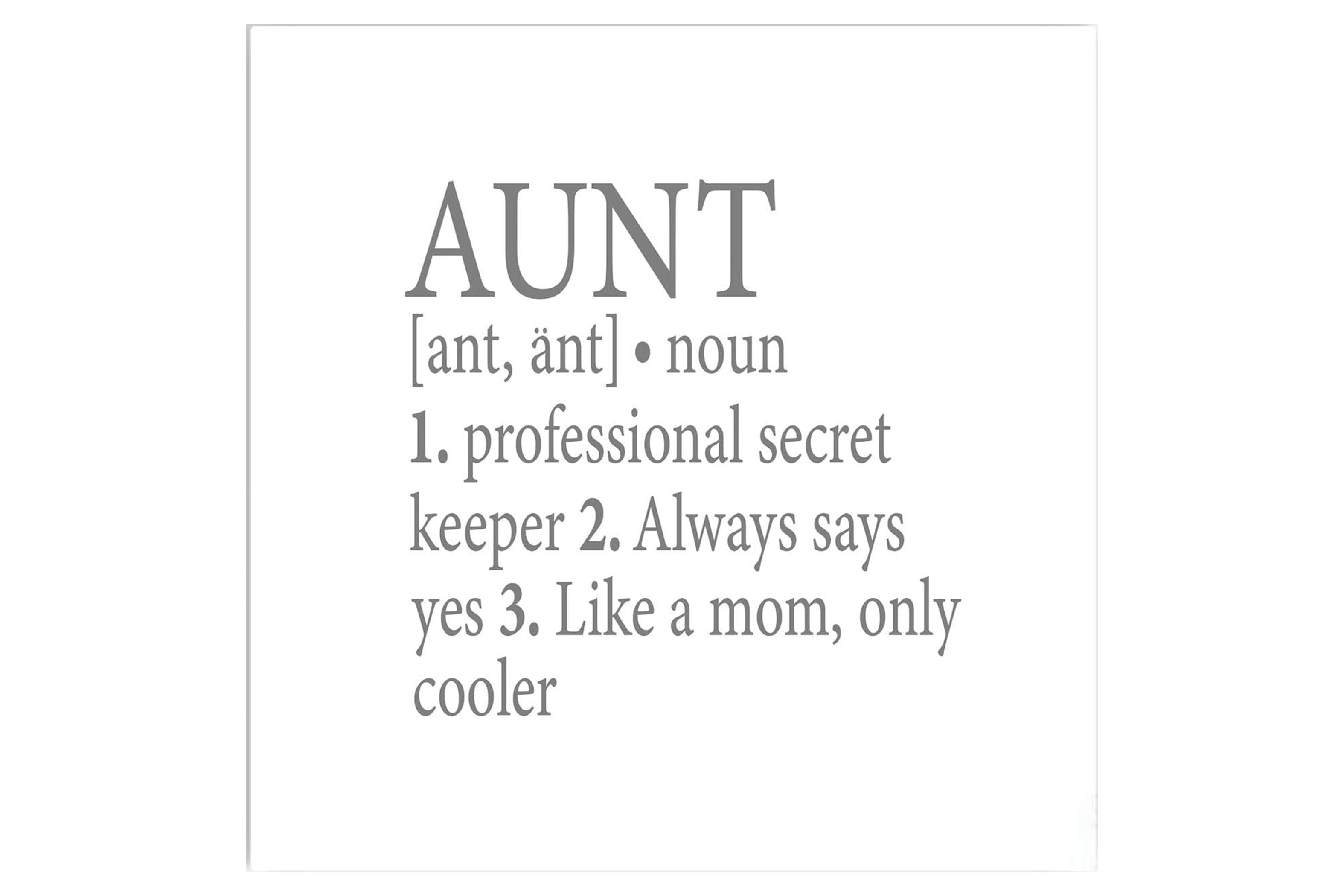 Aunt Secret Keeper Cool Slate Grey Script 12 x 12 Wood Wall Sign Plaque ...