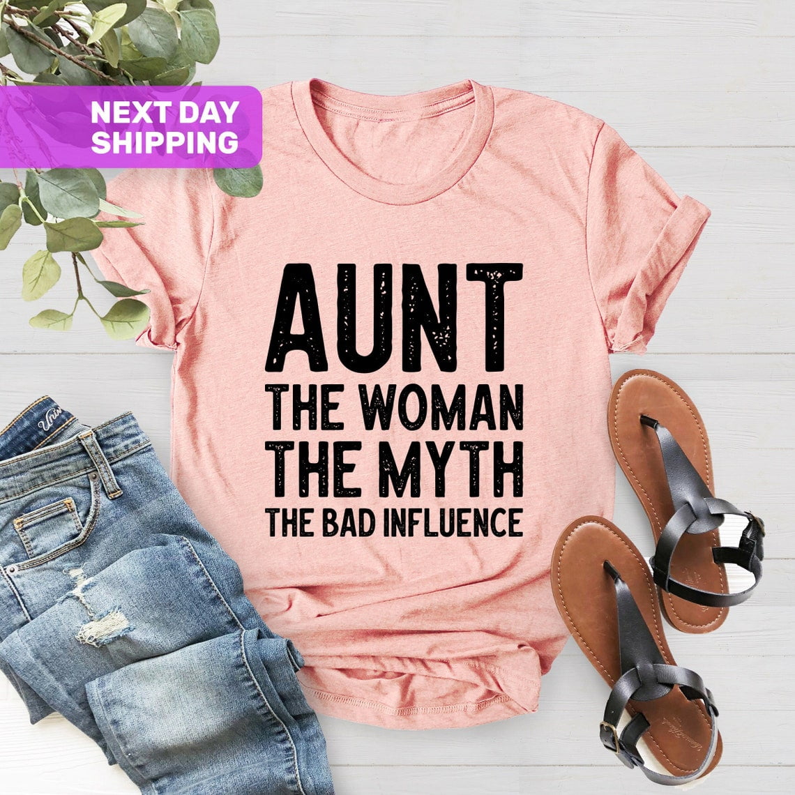 Aunt Shirt, Auntie Tee, Aunt The Women The Myth The Bad Influence Shirt ...
