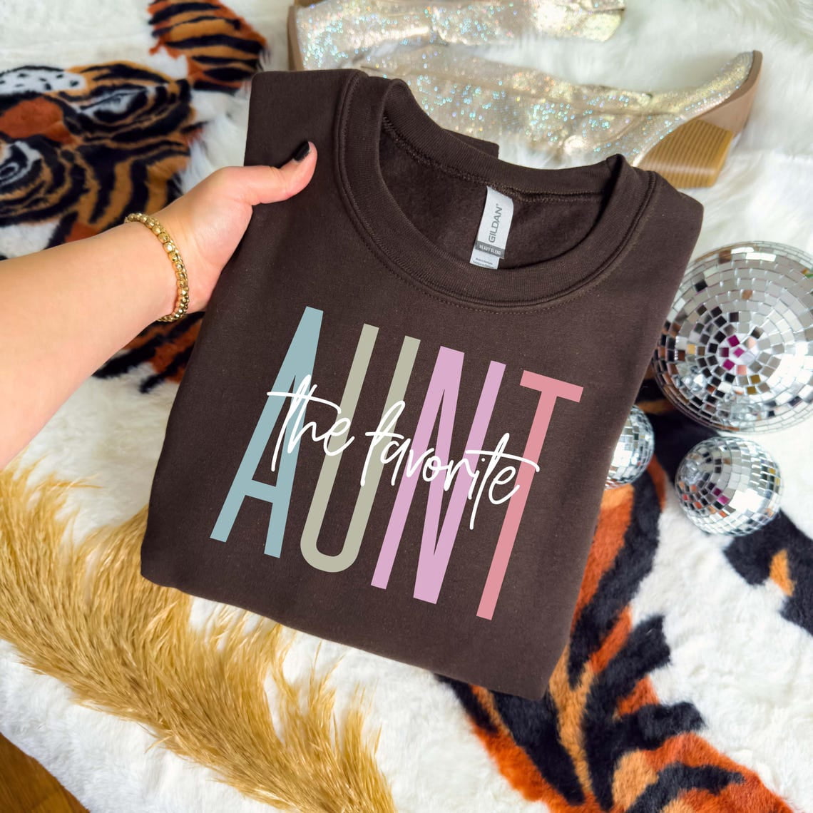 Aunt Sweatshirt Crewneck – Favorite Aunt Shirt, Auntie Crew Neck ...