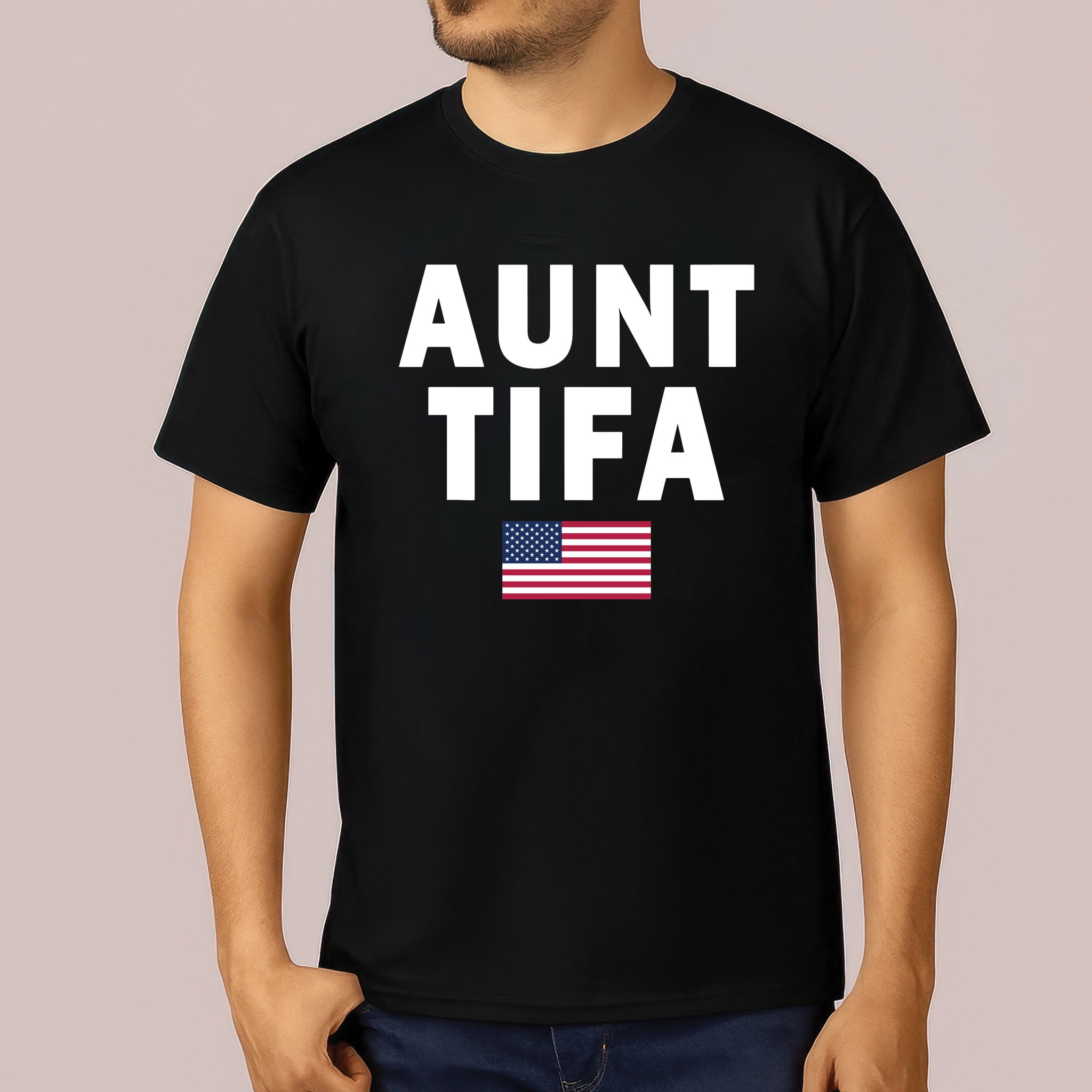 Aunt Tifa American Flag T-Shirt - Walmart.com