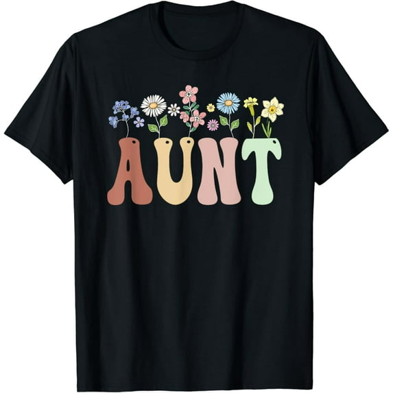 Aunt Women Wildflower Floral Design Aunt T-Shirt, F850 Tshirt All Size ...