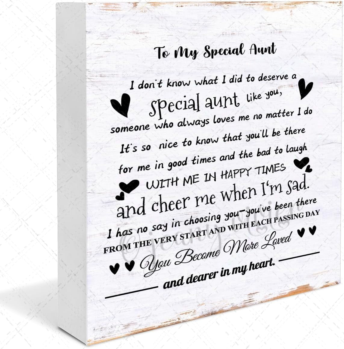 To Aunt Wooden Box Sign, Aunt Gifts from Niece Nephew, Great Auntie ...