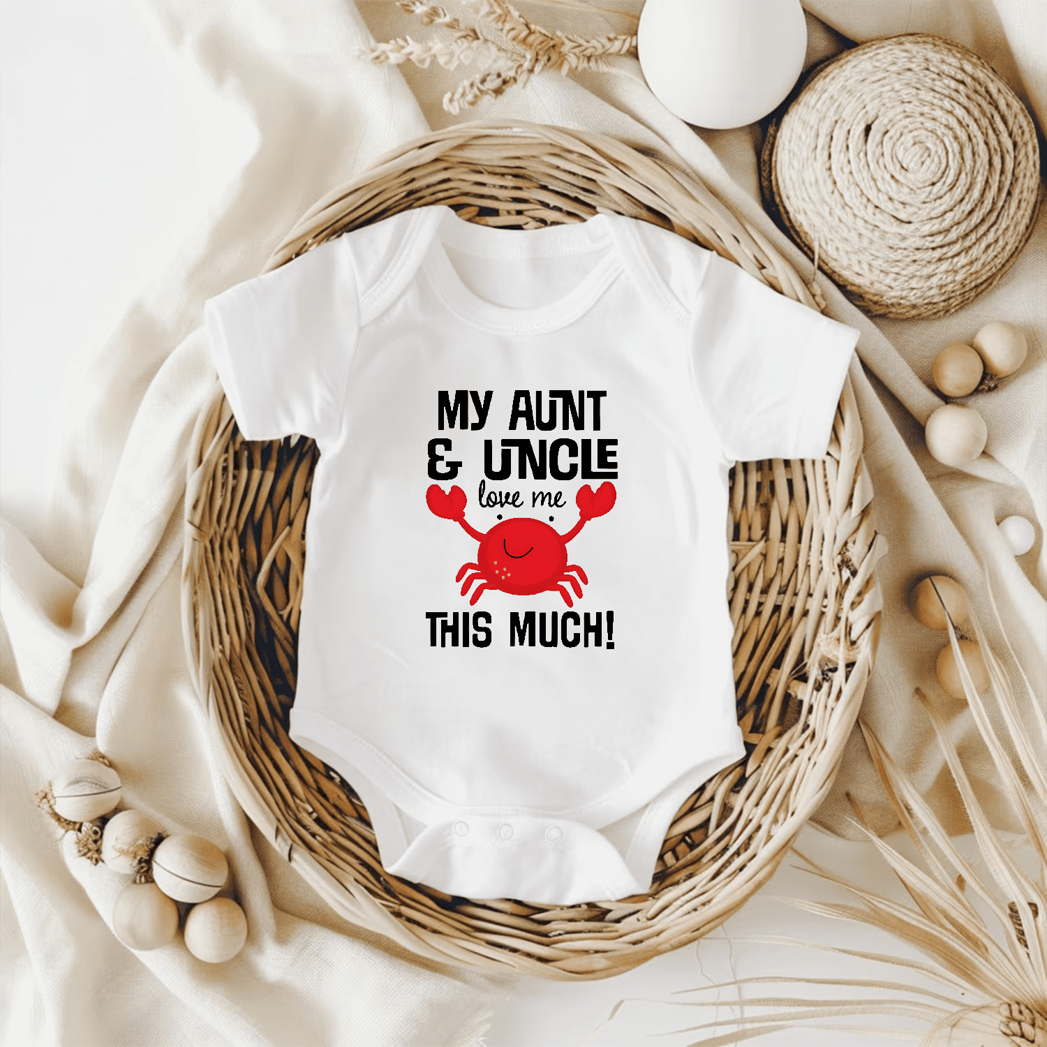Aunt and Uncle Baby Bodysuit, Loves Me Infant Outfit, Newborn Gift ...