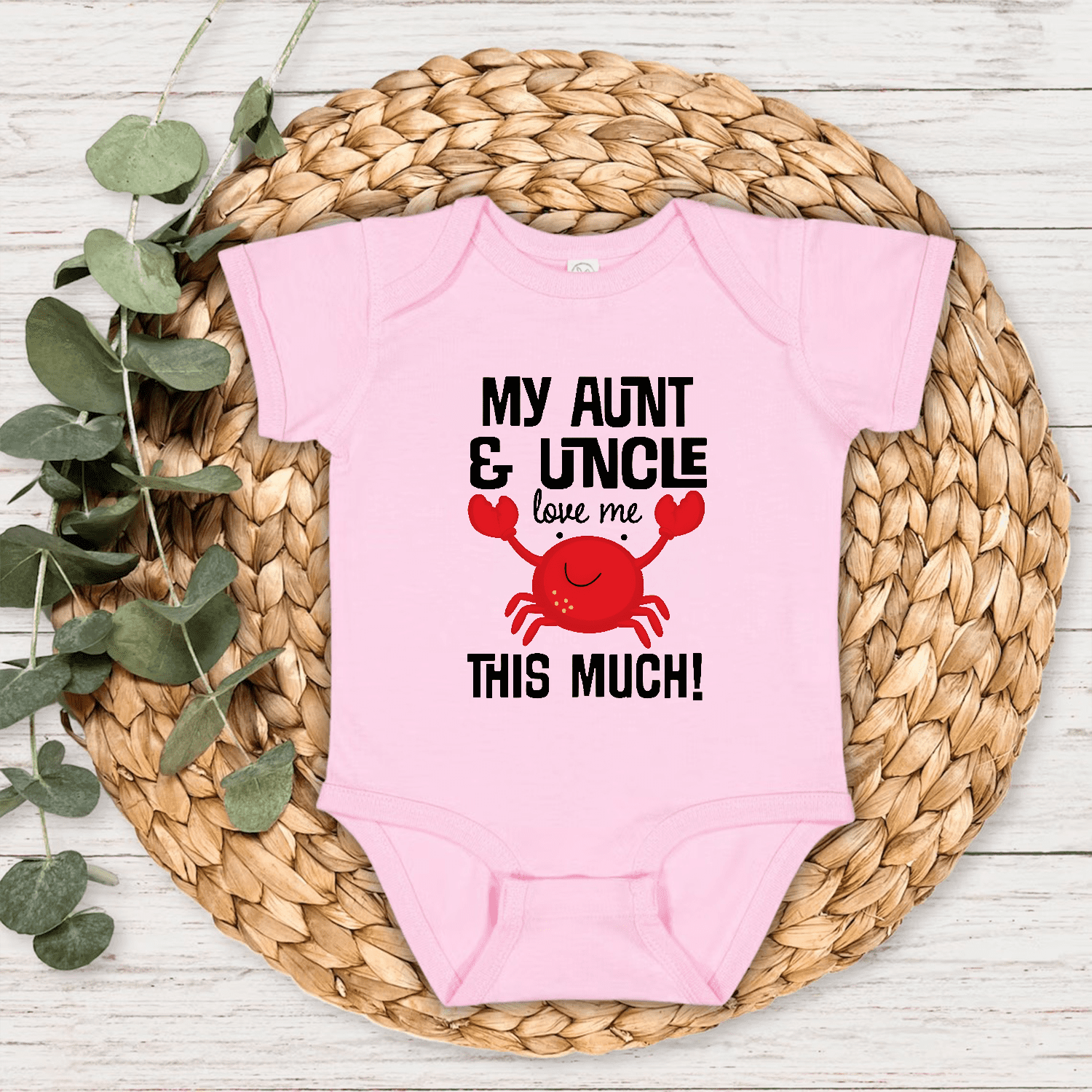 Aunt and Uncle Baby Bodysuit, Loves Me Infant Outfit, Newborn Gift ...