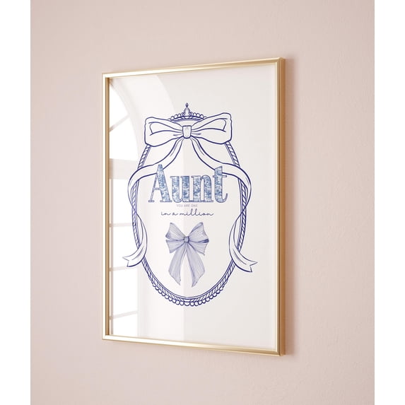 Aunt from Niece Best Ever Birthday Card Bow Poster Special Auntie ...