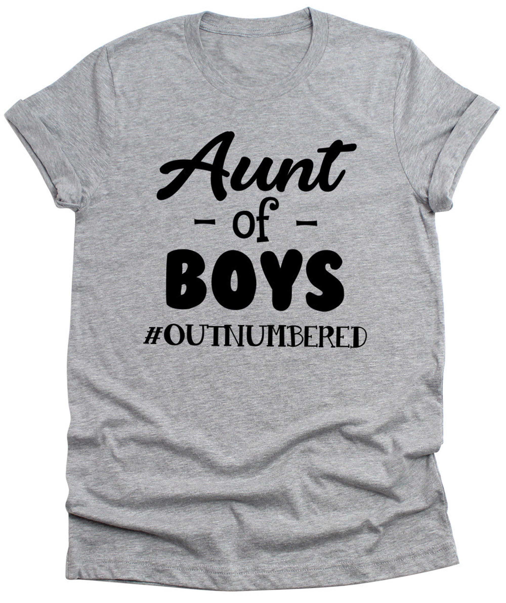 Aunt of Boys Outnumbered T shirt Aunt Gifts Funny Unisex Tshirt Gift ...