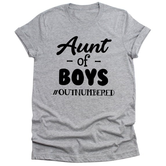 Aunt of Boys Outnumbered T shirt Aunt Gifts Funny Unisex Tshirt Gift ...