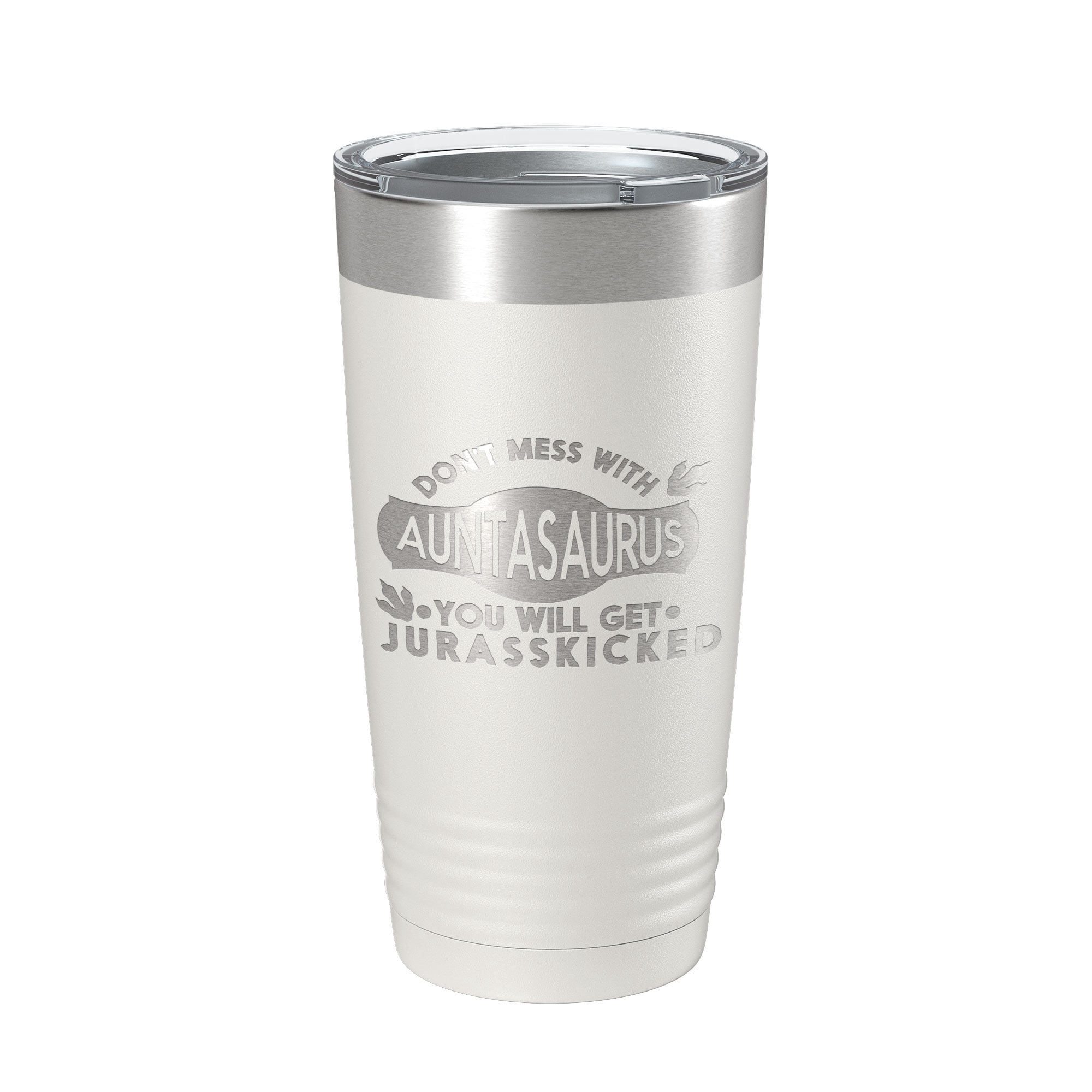 Auntasaurus Tumbler Funny Aunt Gift Travel Mug Jurassic Insulated Laser ...