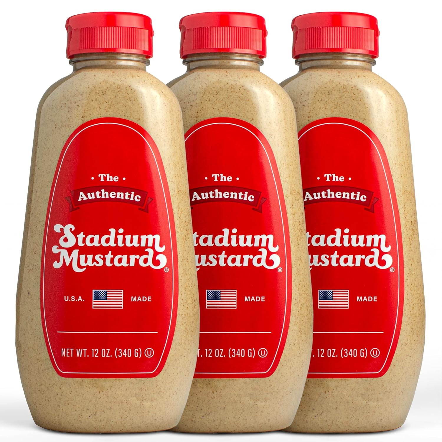 Auntic Mustard. Classic Condiment for Hot Dogs and Hamburgers. Gluten ...