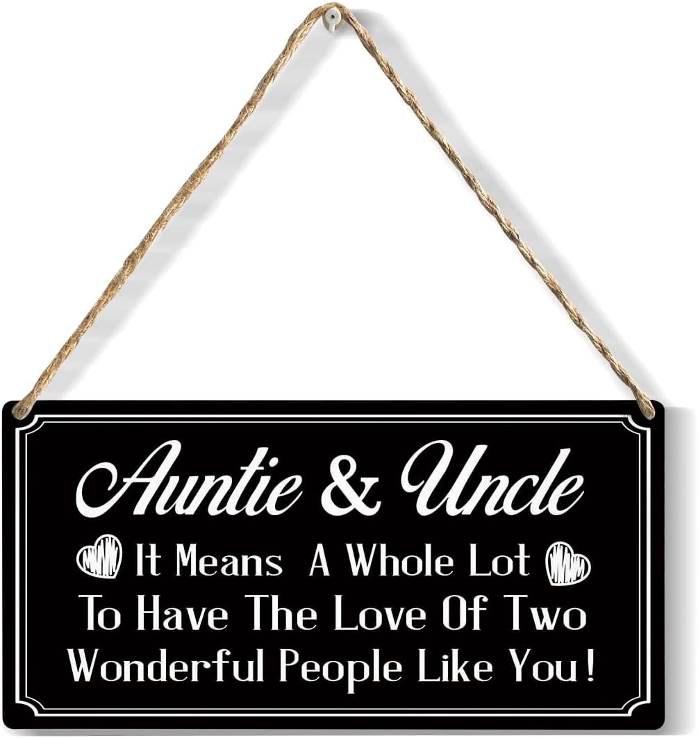 Auntie And Uncle It Means A Whole Lot Wood Sign Rustic Auntie Uncle ...
