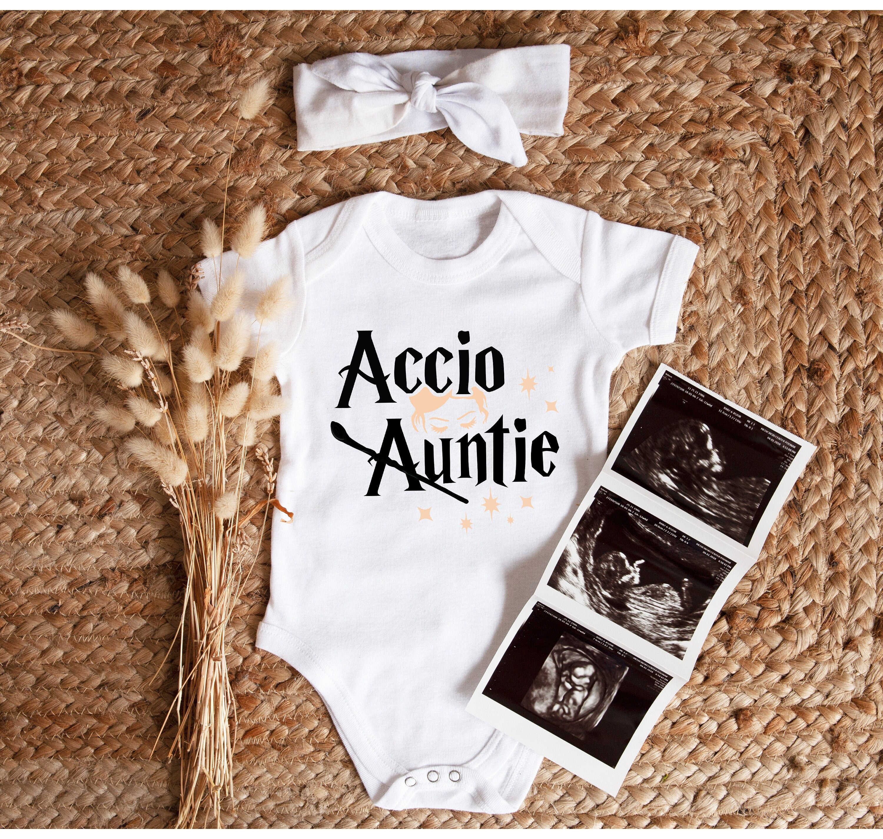 Auntie Baby Clothes, Accio Auntie Baby Onesie, Cute Magic Baby Bodysuit ...