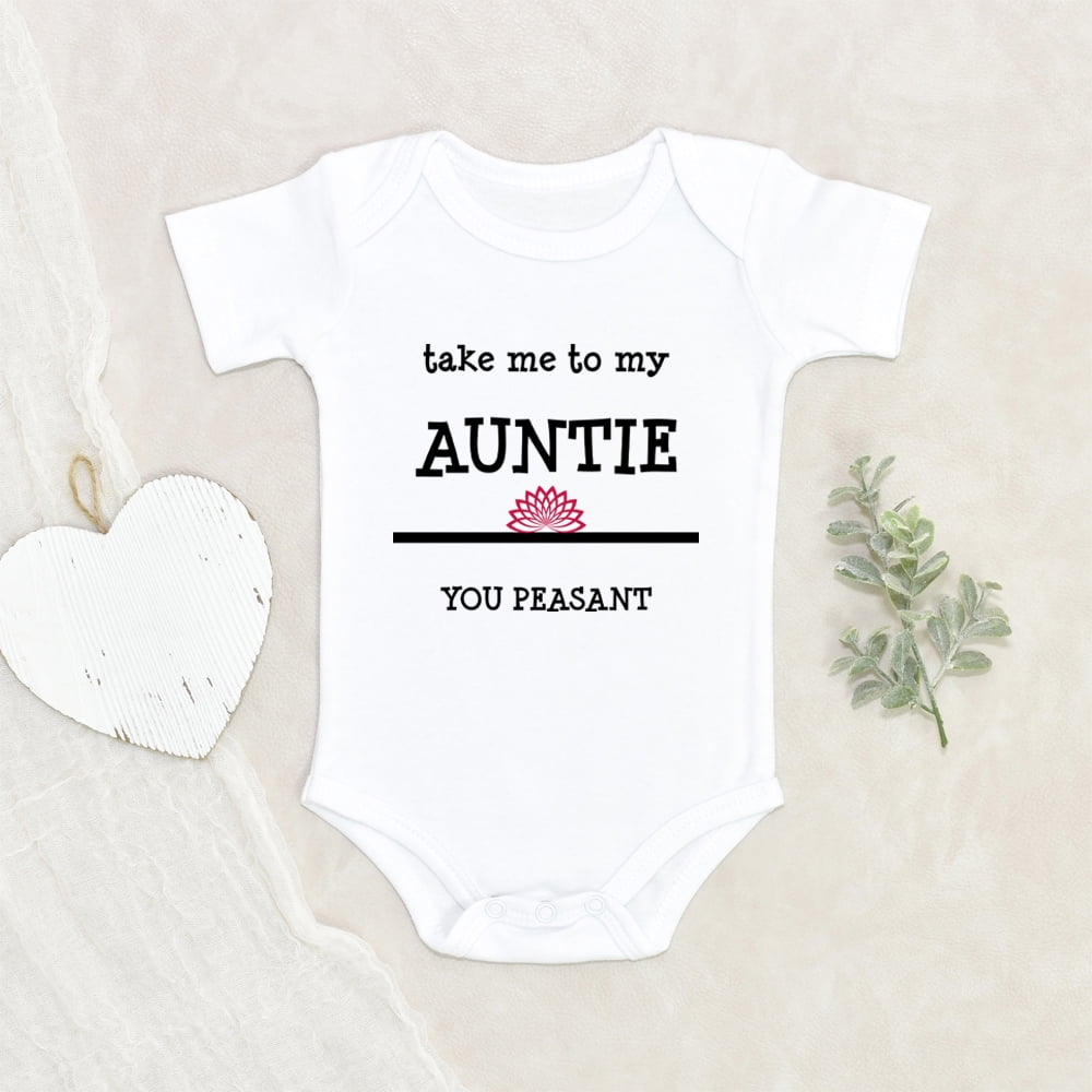 Auntie Baby Clothes - To My Auntie Peasant Pun Baby Clothes - Funny ...