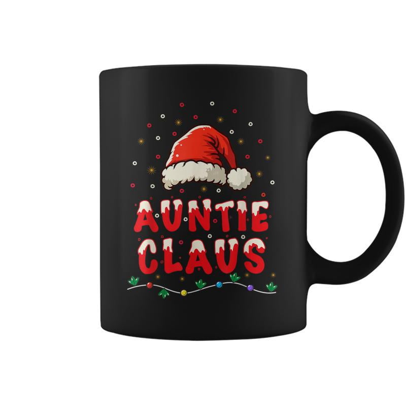 Auntie Claus Christmas Santa Hat Family Holiday Coffee Mugs - Walmart.com