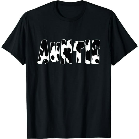 Auntie Cow Print Cow Pattern T-Shirt - Walmart.com