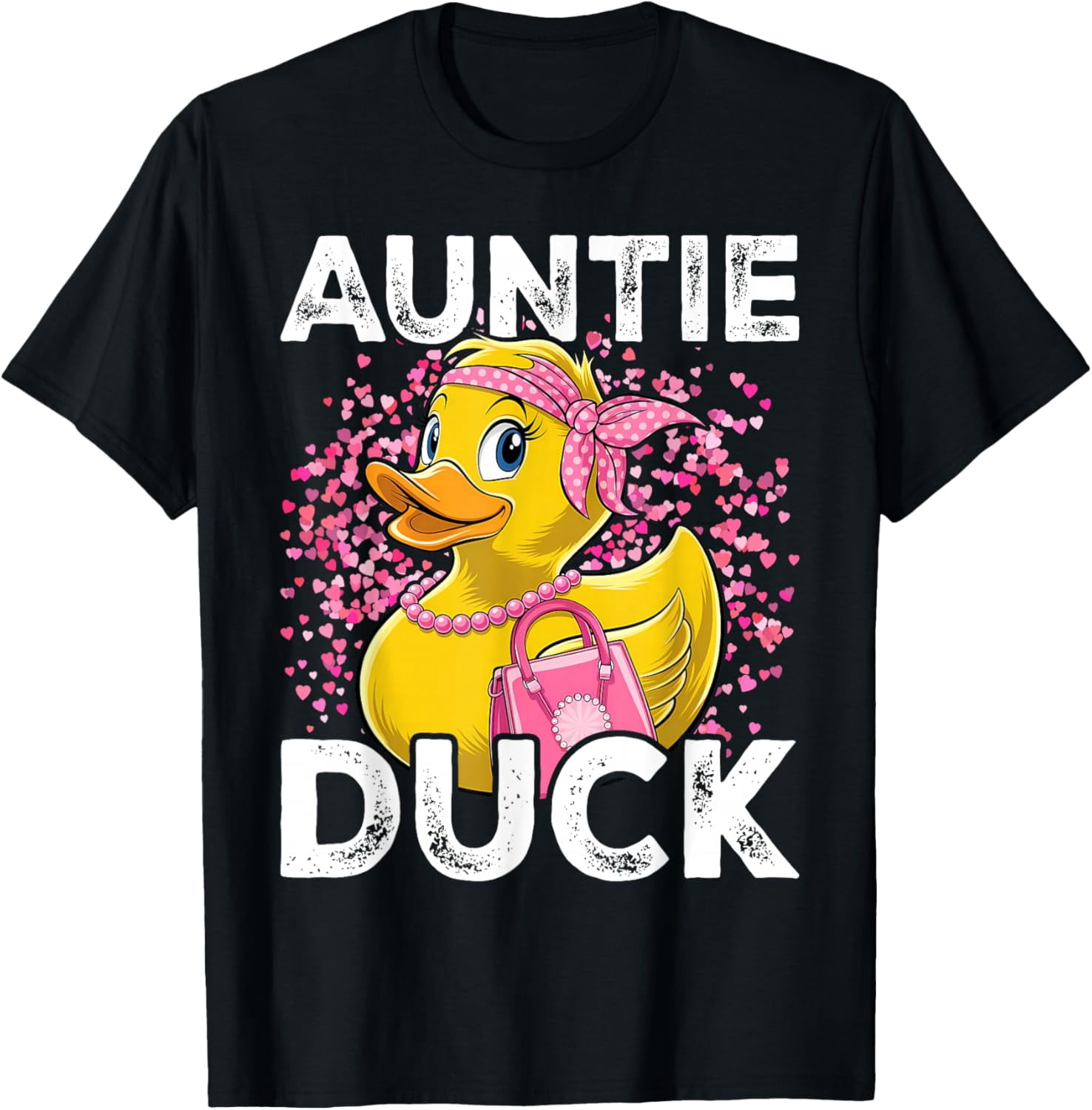 Auntie Duck Cute Aunt Rubber Duck Women's Cartoon T-Shirt Tops Tee ...