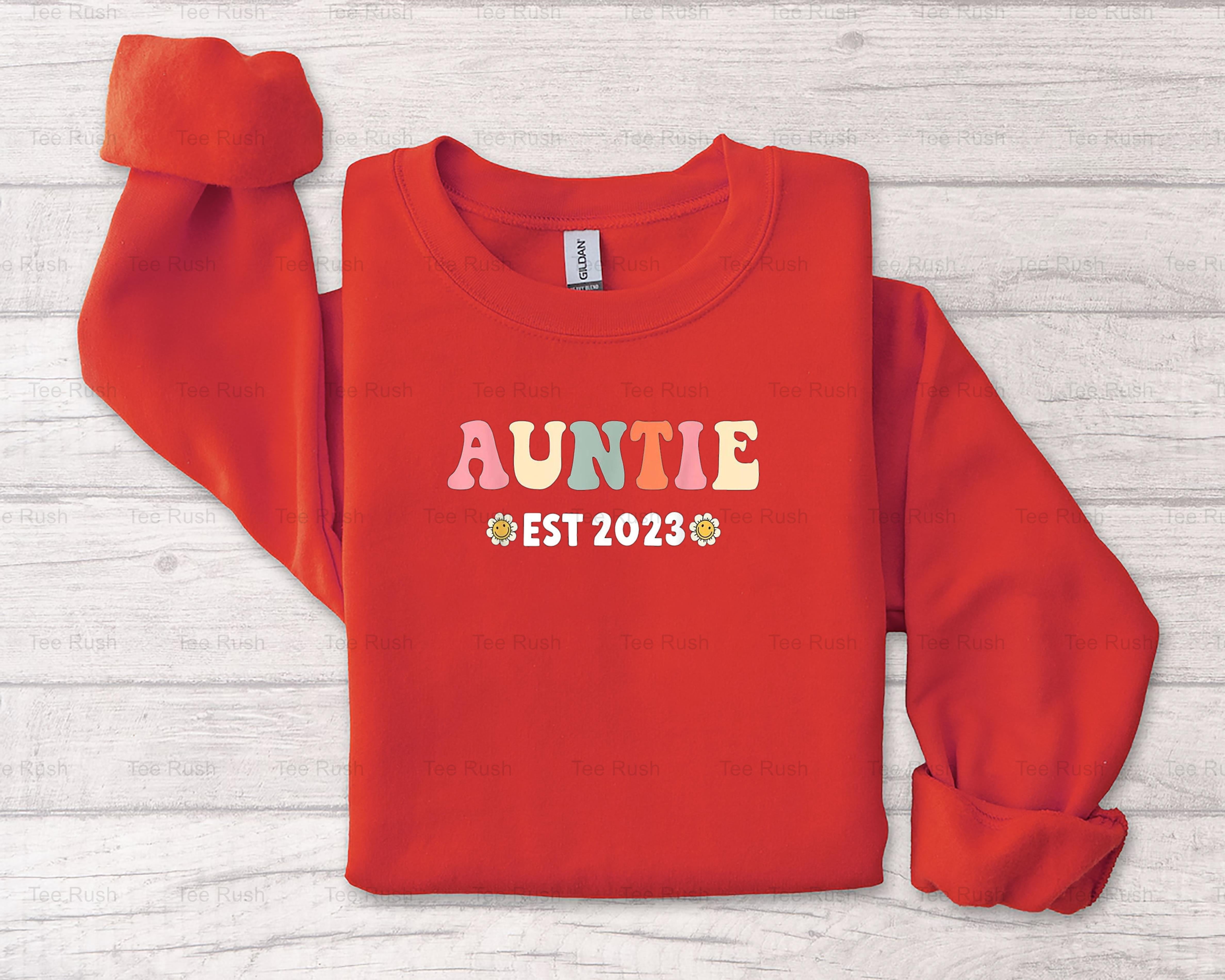 Auntie Est 2023 Auntie To Be New Aunt Funny Pregnancy Announcement Gift ...