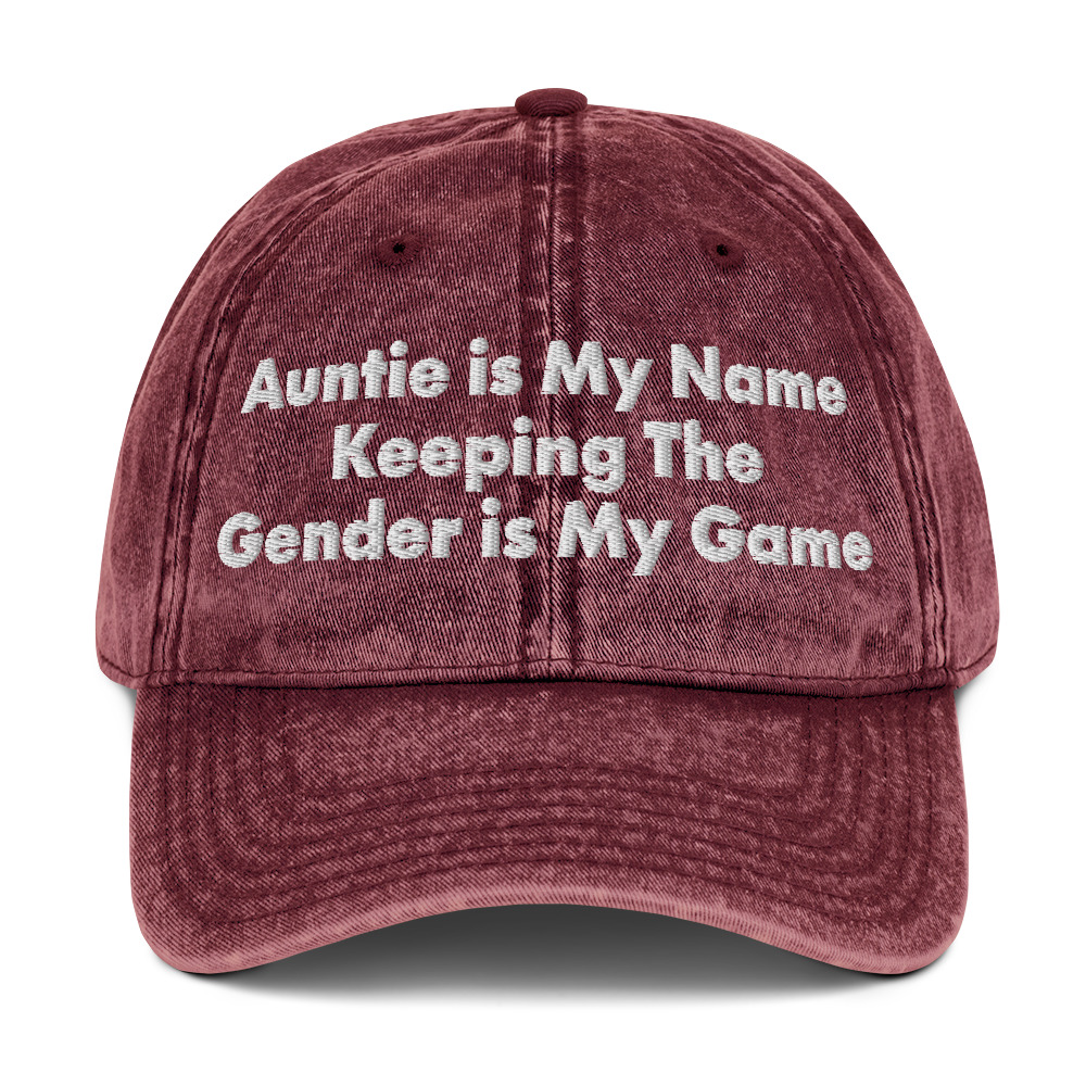 Auntie Gender Reveal Keeper Embroidered Vintage Cap, Radicalized by ...
