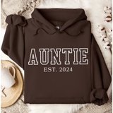 Auntie Hoodie Auntie TShirt Auntie EST 2024 Hoodie Gift for Auntie ...