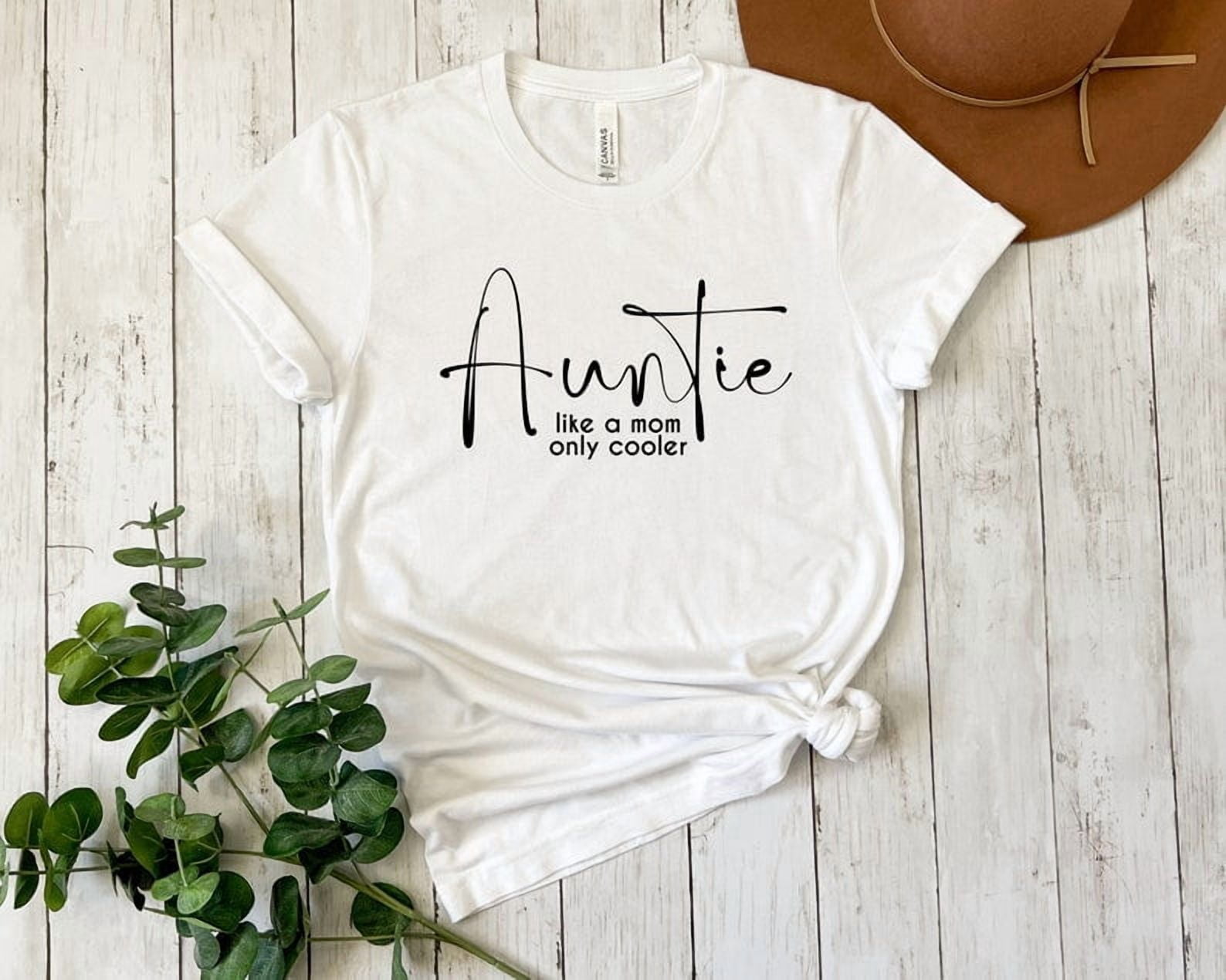 Auntie Like A Mom Only Cooler, Auntie Shirt, Best Auntie Shirt, For ...