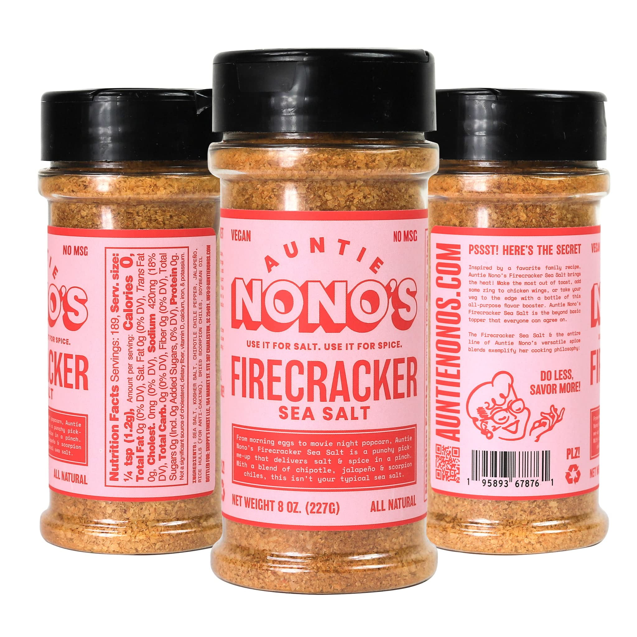 Auntie Nono’s Firecracker Sea TSF6 Salt Seasoning - Hot Jalapeno ...
