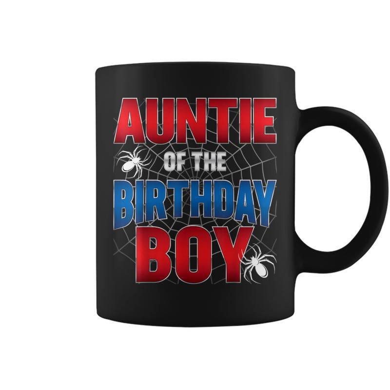 Auntie Of The Birthday Boy Costume Spider Web Birthday Party Coffee ...
