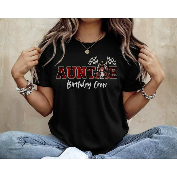 Auntie Race Car Birthday Shirt, Racing Birthday Family Outfit, Start ...