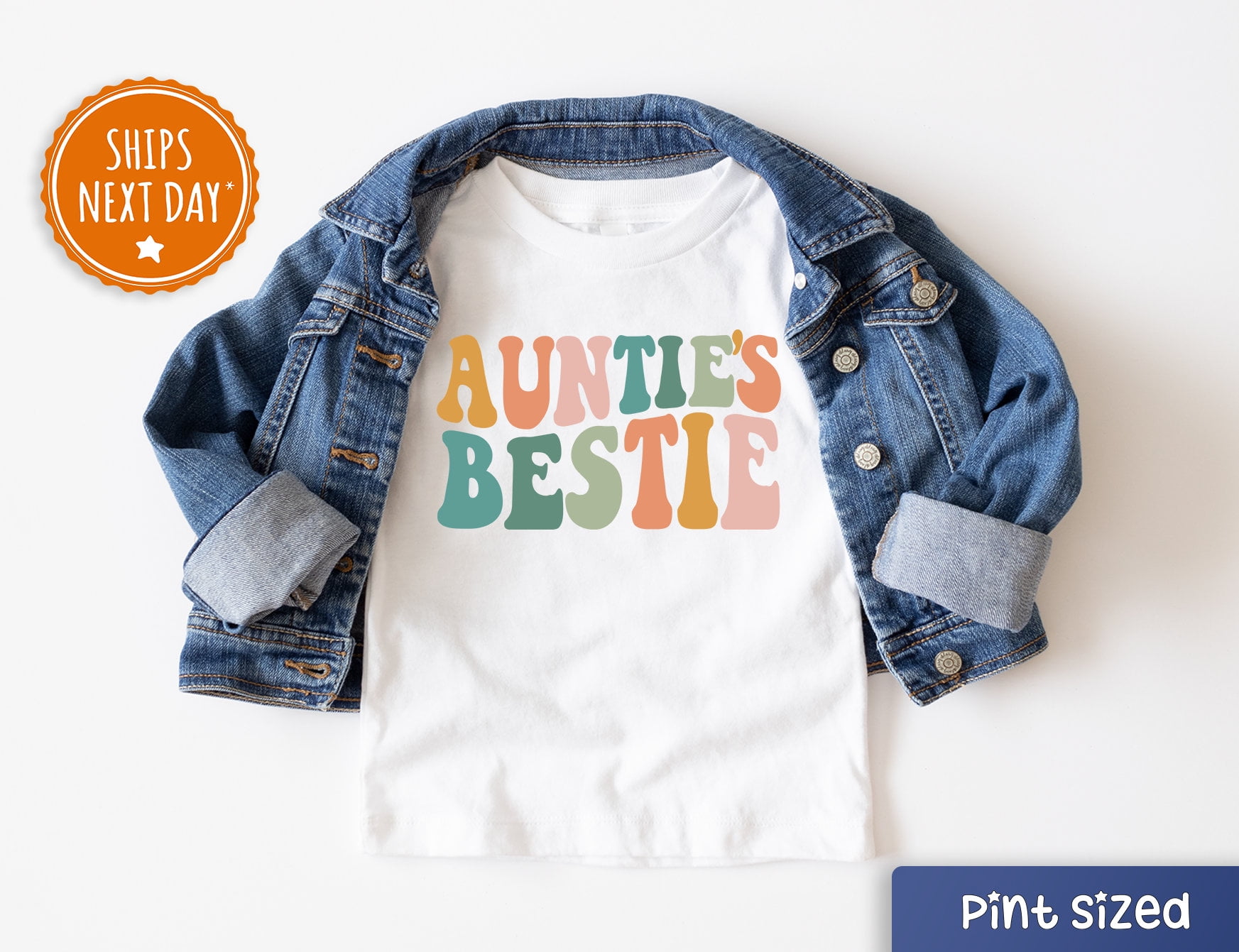 Auntie'S Bestie Shirt, Cute Auntie Toddler Shirt, Funny Aunt Kids Shirt, Niece/Nephew Shirt ...