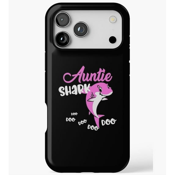 Auntie Shark Graphic Doo Doo Doo H18077 Phone Case for iPhone 11 to 17 ...