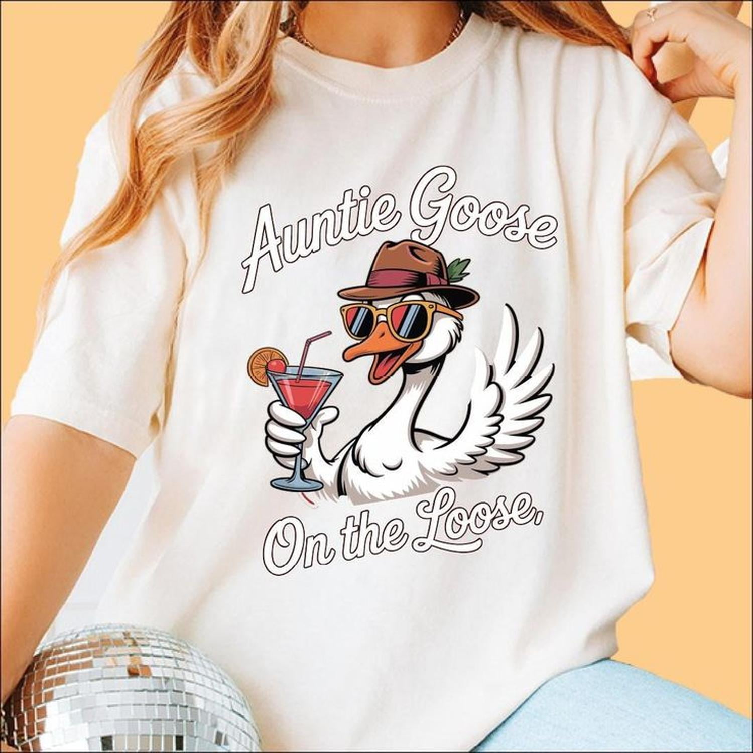Auntie Silly Goose Shirt, New Aunt Announcement, Funny Goose on the ...