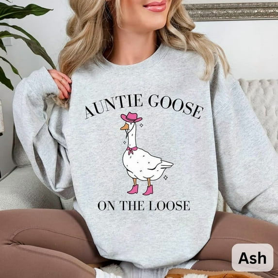Auntie Silly Goose Sweater, Cowgirl Western Country Auntie Goose on the ...