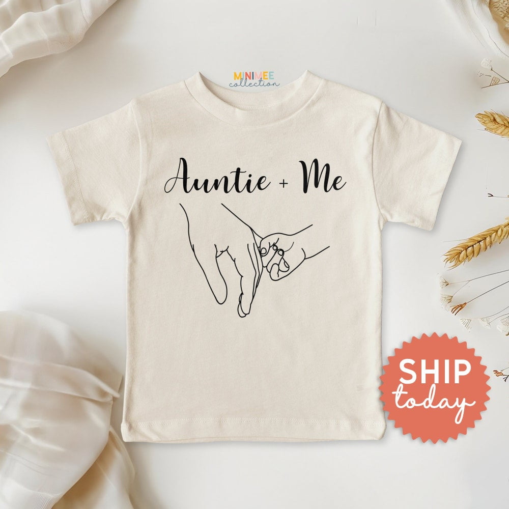 Auntie + Me Toddler Shirt, Niece & Nephew Shirt, Gift From Aunt, Auntie'S Bestie Toddler Shirt ...