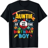 Auntie of The Big One Fishing 1st Birthday Ofishally Family T-Shirt ...