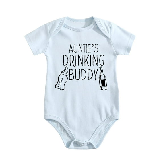 Auntie's Drinking Buddy Baby Bodysuit Funny Adorable Romper Cute ...