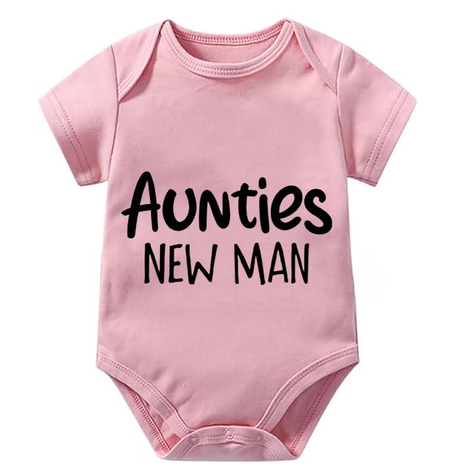 Aunties New Man Newborn Baby Clothes for Girls Short Sleeve Cute Baby ...
