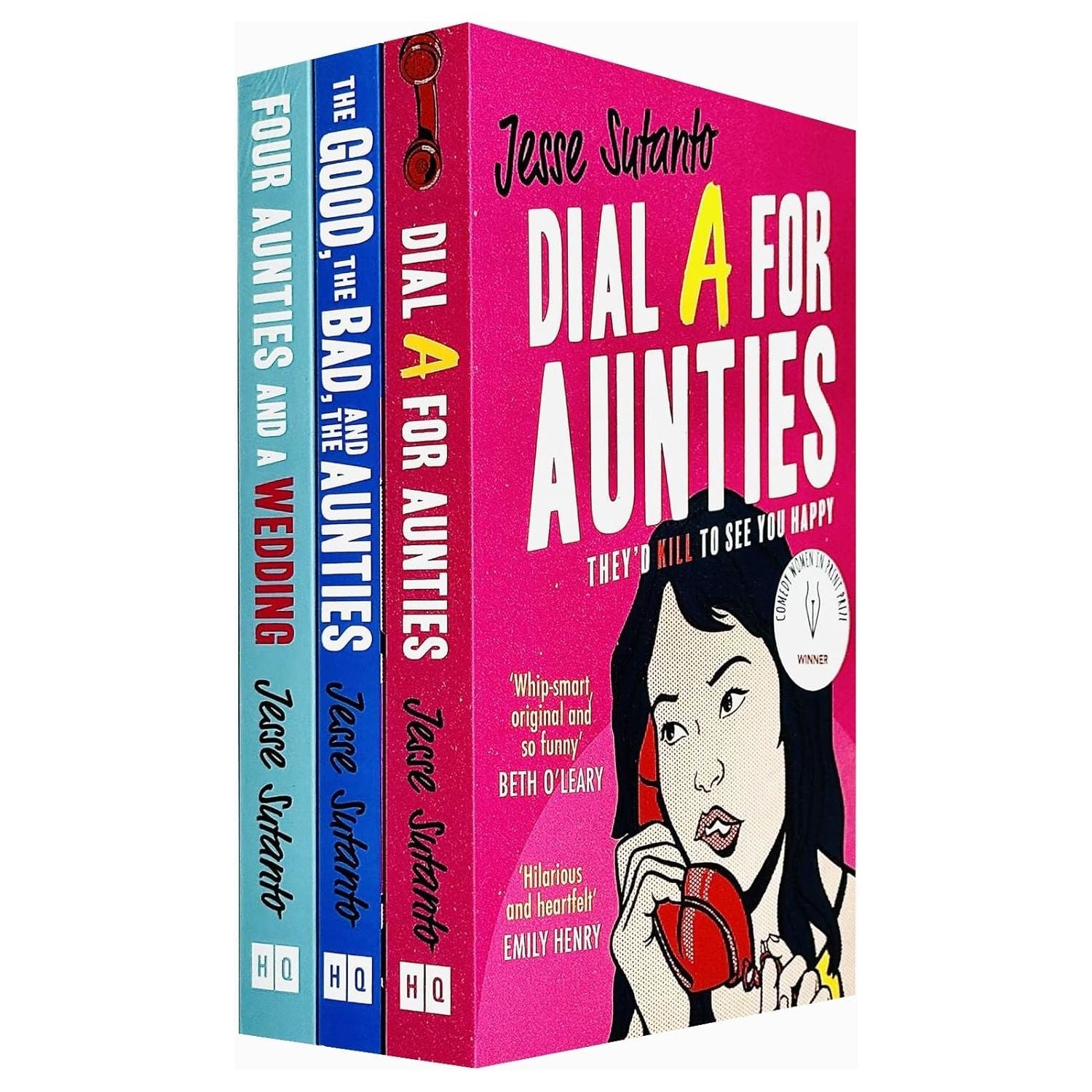 Aunties Series 3 Books Collection Set By Jesse Sutanto (Dial A For ...