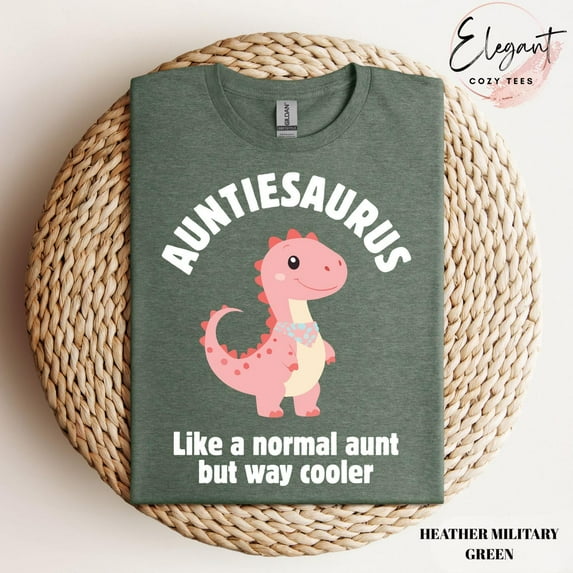 Auntiesaurus Like A Normal Aunt But Way Cooler Shirt, Cool Aesthetic ...