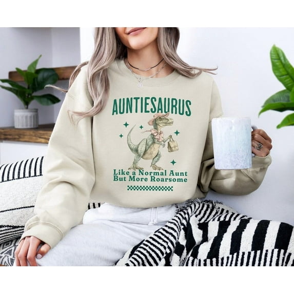 Auntiesaurus Sweatshirt, Aunt , Auntie Dinosaur Jumper, Aunt Birthday ...
