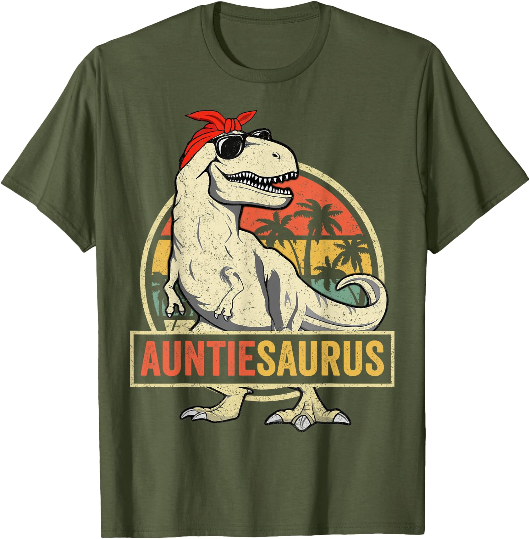 Auntiesaurus T Rex Dinosaur Aunt Saurus Family Matching Unisex T-Shirt ...
