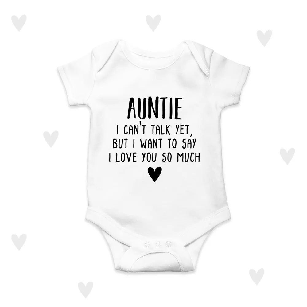 Aunty Baby Grow Newborn Gifts Auntie Love Niece Nephew Cute Outfit Cute ...