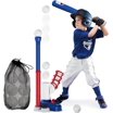 Doloowee Toddler Tee Ball Set, Foam Bat and 10 Balls, Height Adjustable ...