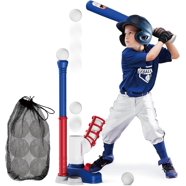 Doloowee Toddler Tee Ball Set, Foam Bat and 10 Balls, Height Adjustable ...